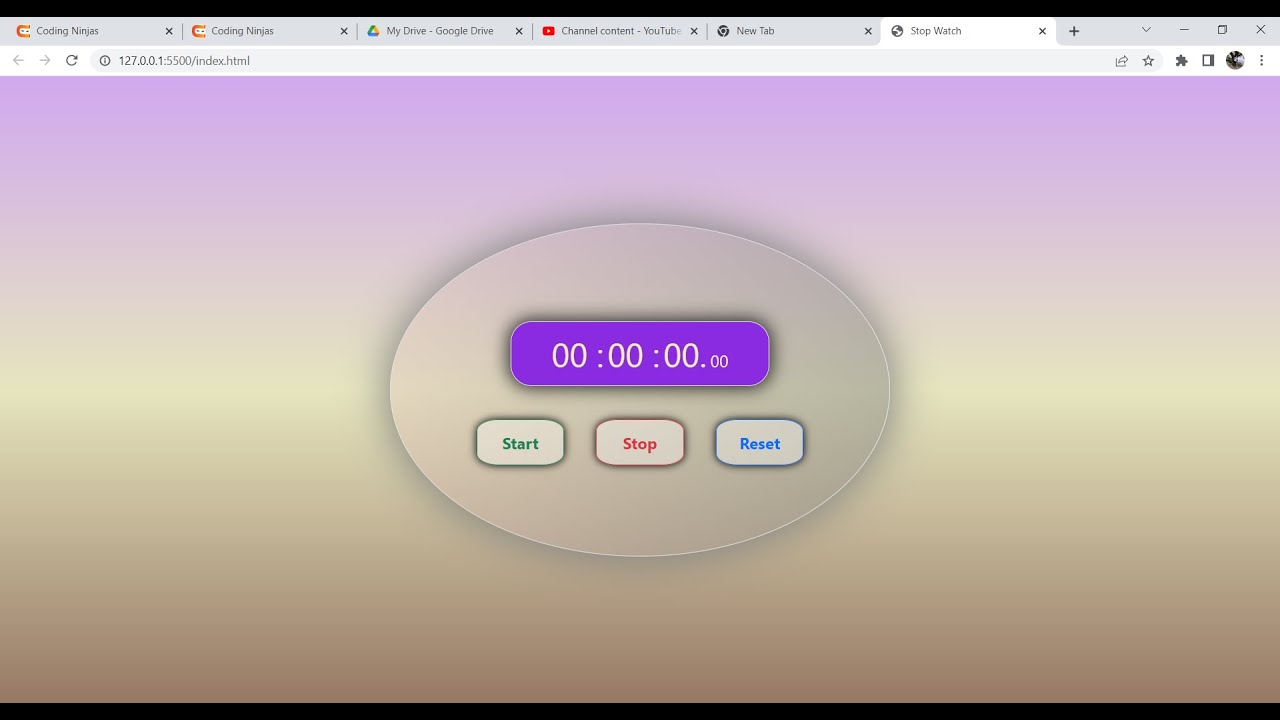 Stopwatch Project Youtube