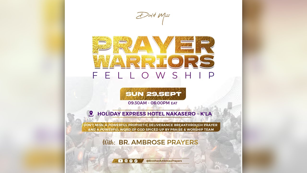 29 Sept 2024 Prayer Warriors Special Sunday Fellowship Youtube