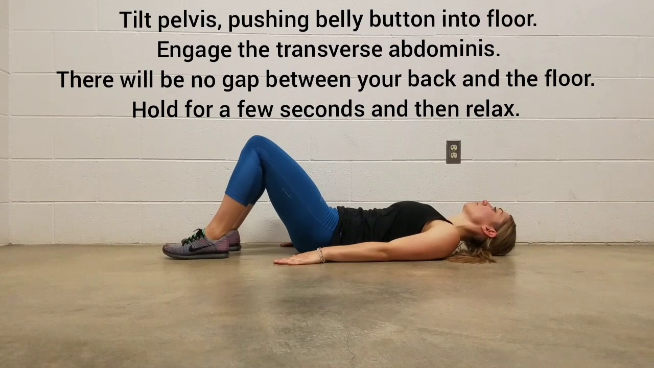 Lying Pelvic Tilts Youtube