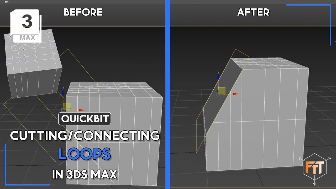Quickbit Cutting Connecting And Loops In 3ds Max Youtube