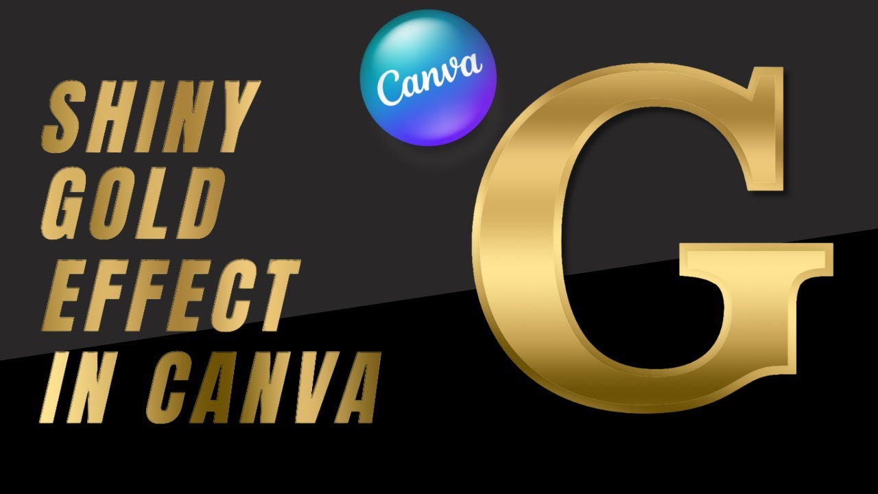 Shiny Gold Text Effect Canva Tutorial Youtube