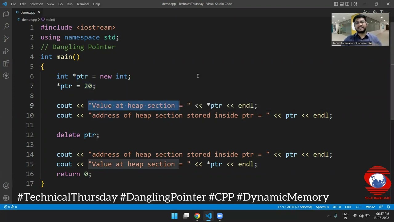 Dangling Pointer In Cpp Youtube