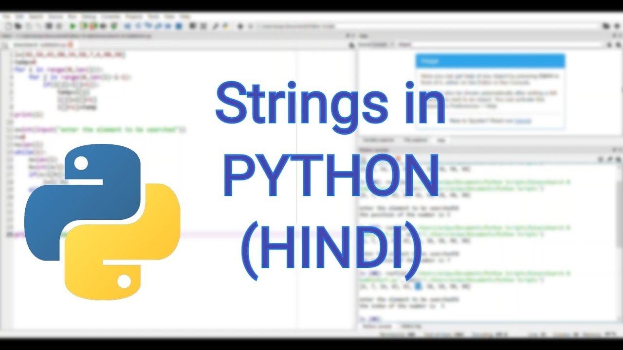 Python Strings Hindi Youtube