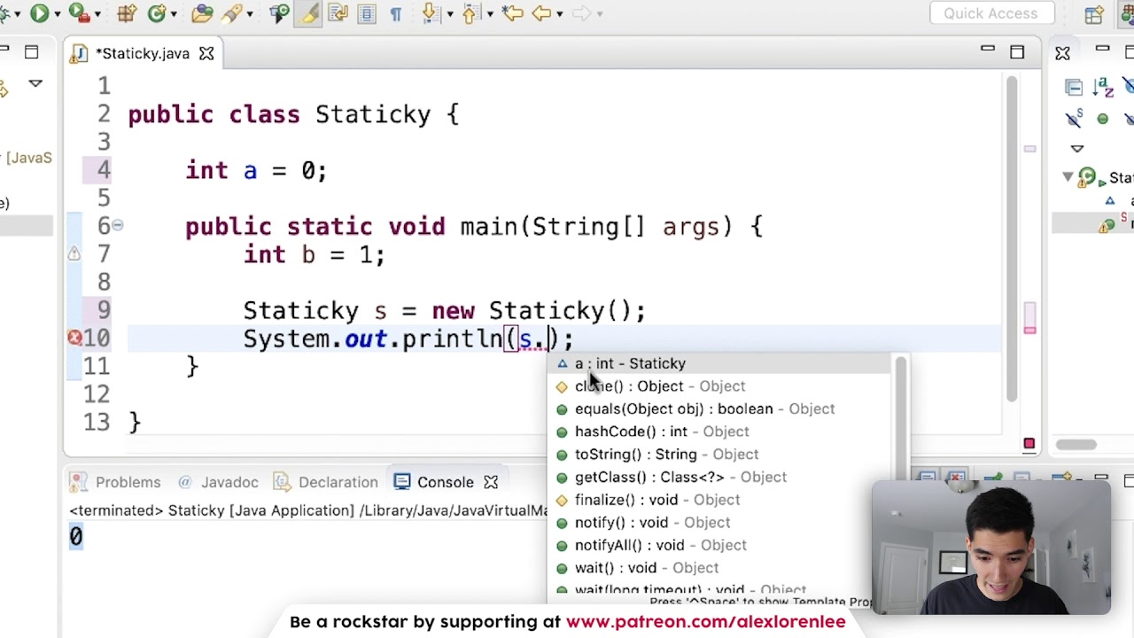Static In Java Tutorial 75 Youtube