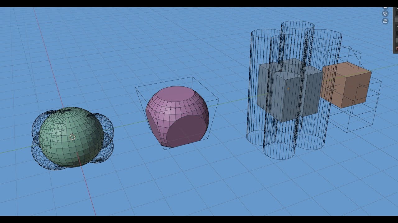 Boolean Intersection Difference Meshes In Blender Youtube