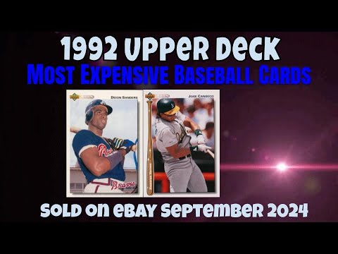 1992 Upper Deck Most Expensive Ebay Sales Baseball Cards September