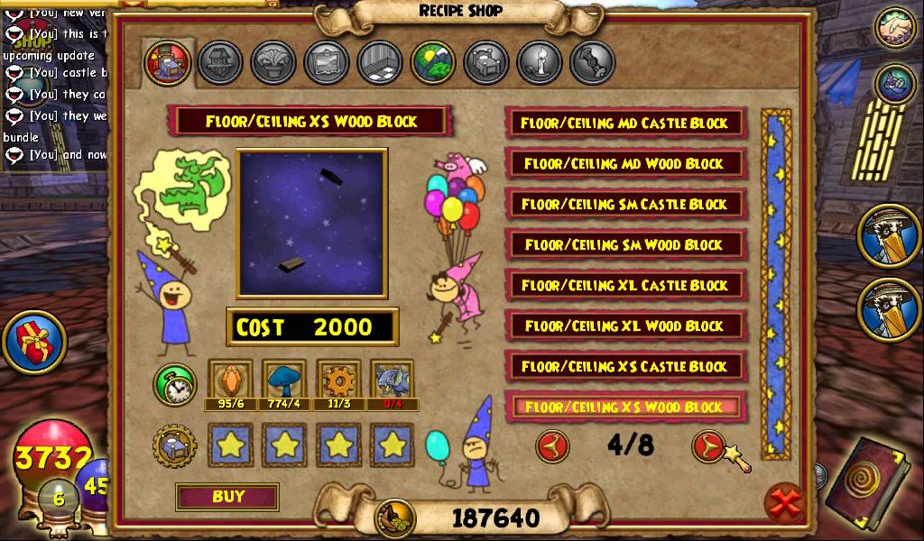 W101 Wizard101 Castle Blocks Crafting Floyd Fallingwater Test Realm