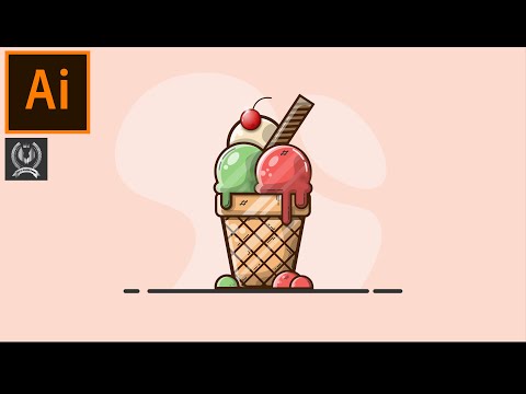 Adobe Illustrator Cc Tutorial Ice Cream Illustration Design Youtube