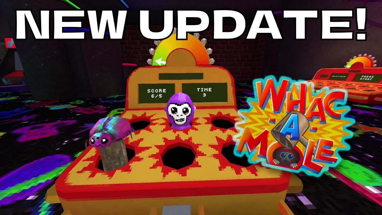 Gorilla Tag Arcade Update Whack A Mole Game Youtube