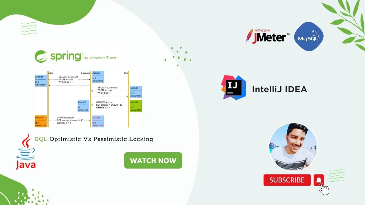 Spring Boot Sql Optimistic Vs Pessimistic Locking Youtube