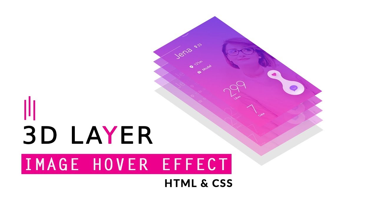 Css 3d Layer Image Hover Effect Html And Css Tutorial 3d Layered