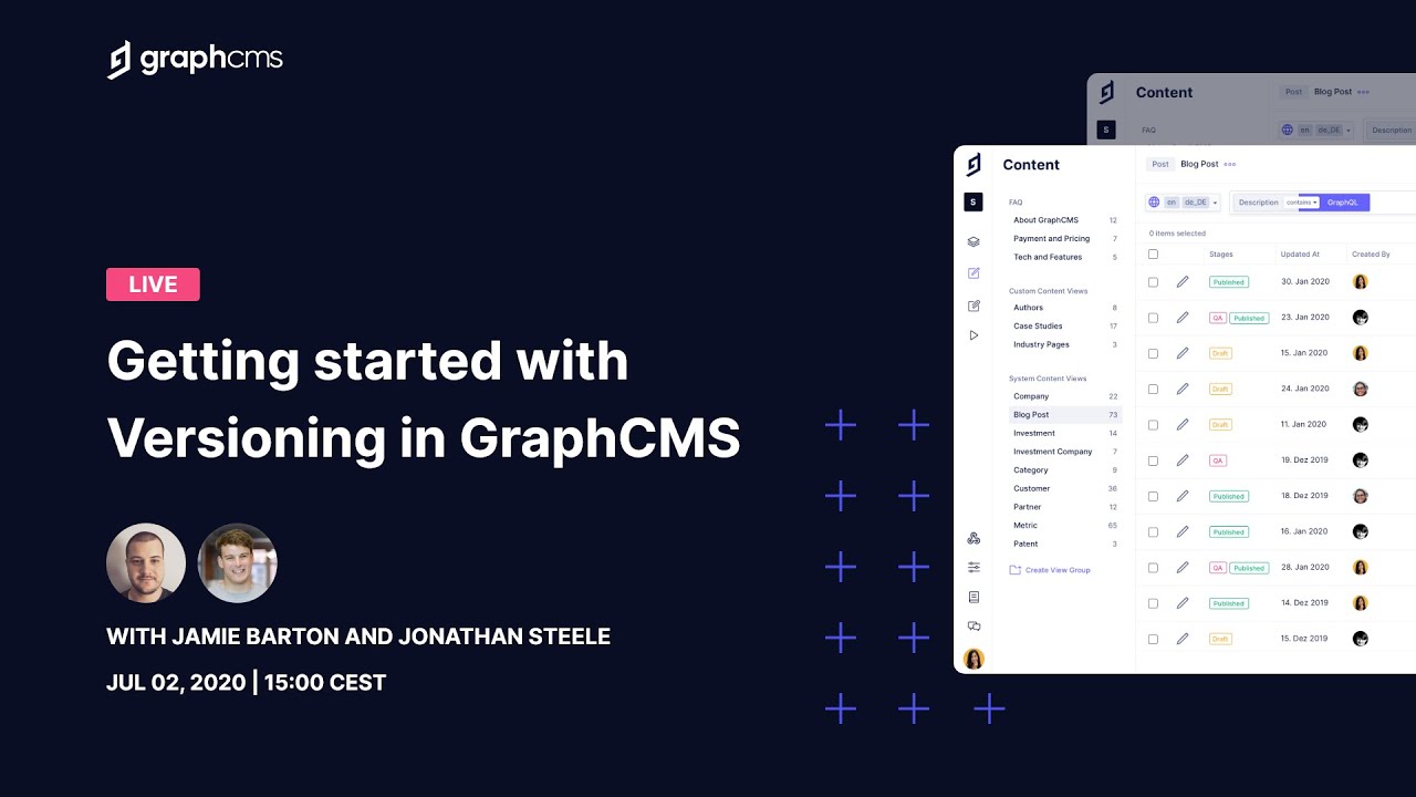 Graphcms Live Getting Started With Versioning In Graphcms Youtube
