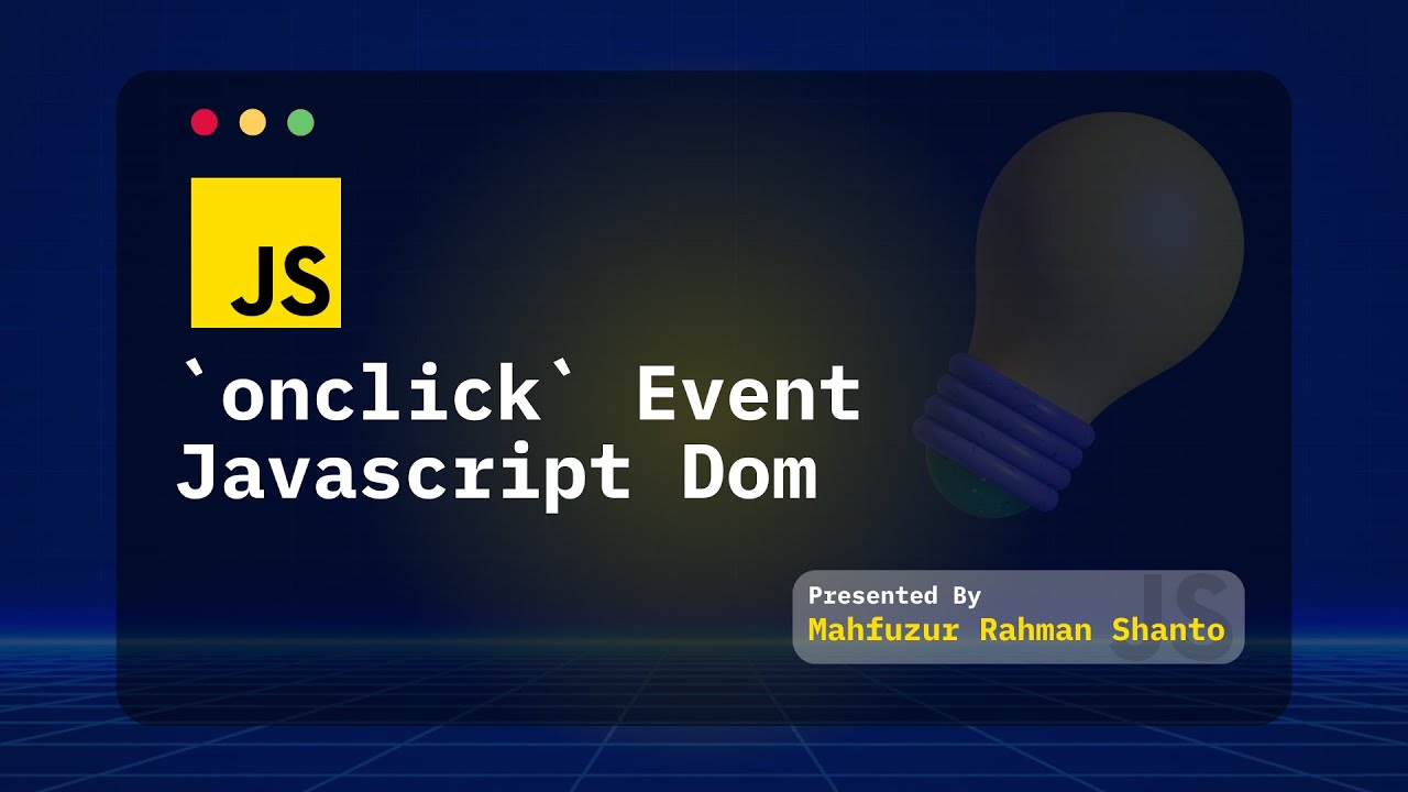 Onclick Javascript Dom Youtube