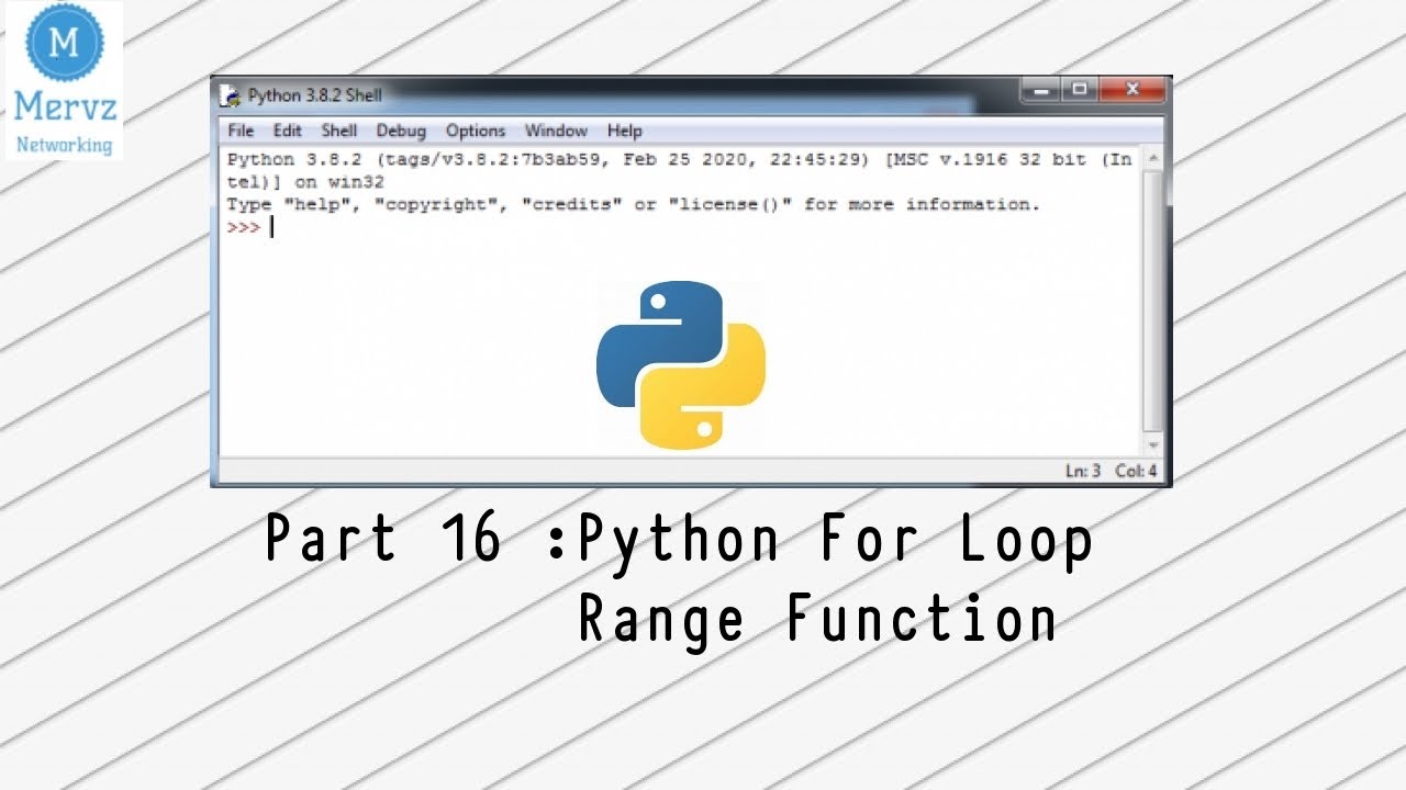 Python Training Part 16 Python For Loop With Range Function Youtube