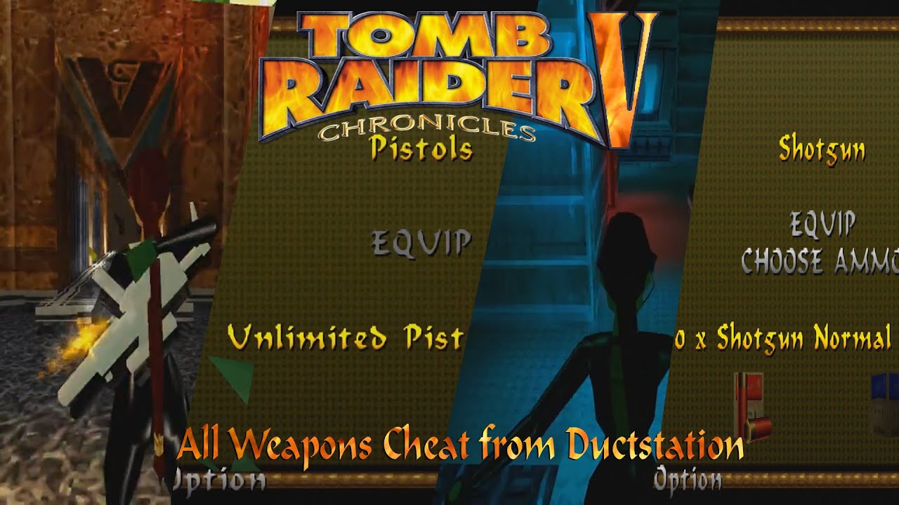 Tomb Raider 5 Chronicles All Weapons Cheats In Duckstation Ps1 Cheat