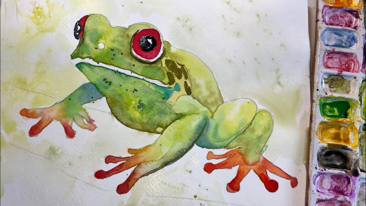 The Cutest Little Watercolor Frog You Ve Ever Painted Watercolors For