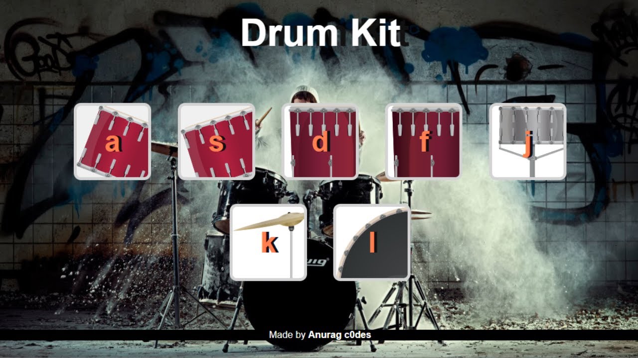 Drumkit Set Html Css And Javascript Youtube