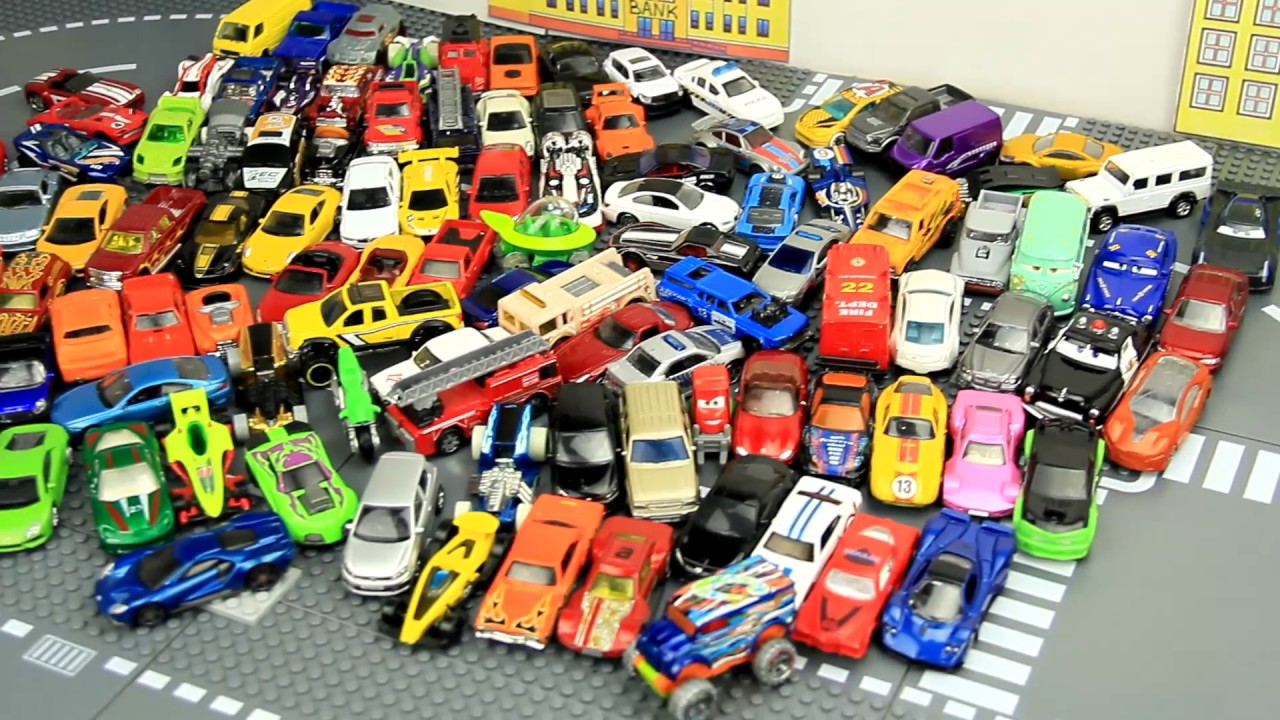 100 Cars Toys Big Collection Small Cars Youtube