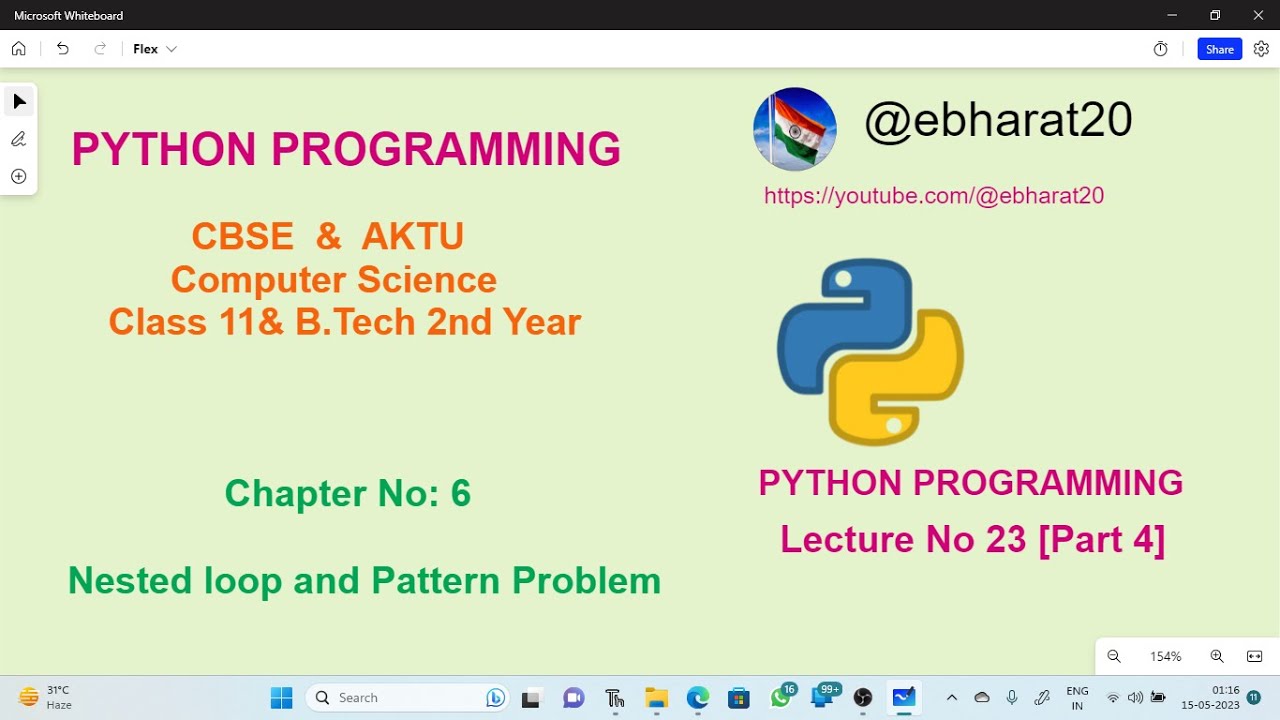 Nested Loops Python Cbse 11th Class B Tech 2nd Year Aktu