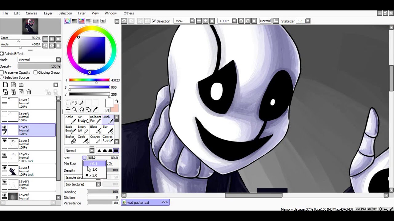 Speedpaint W D Gaster Undertale Youtube