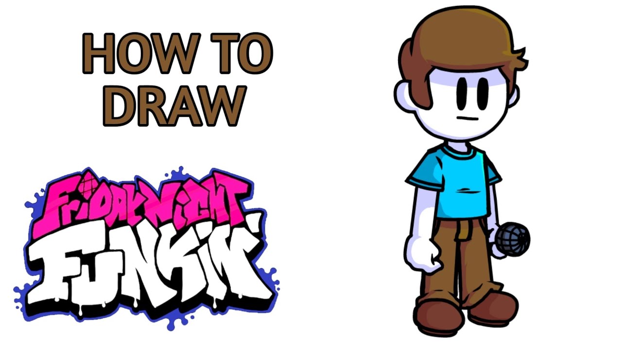 How To Draw Nonsense From Friday Night Funkin Step By Step Youtube