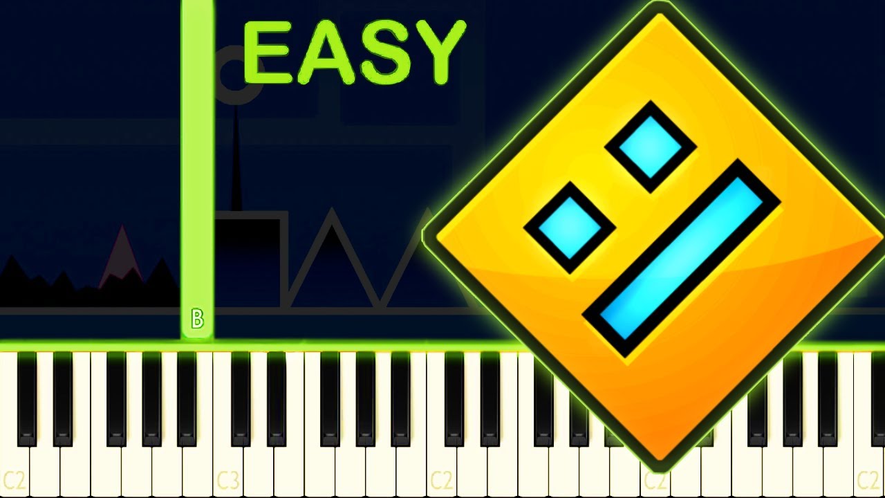 Stereo Madness Geometry Dash Level 1 Easy Piano Tutorial Youtube