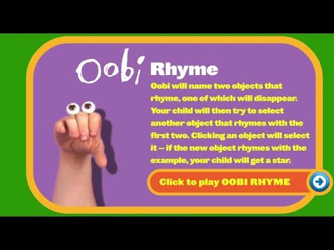 Oobi Rhyme Old Flash Games Youtube