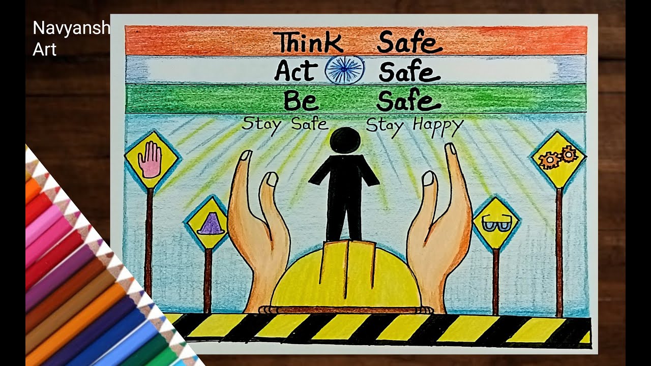 National Safety Day Drawing Ideas 2024 National Safety Day Poster ... National Safety Day Drawing Ideas 2024 National Safety Day Poster ...