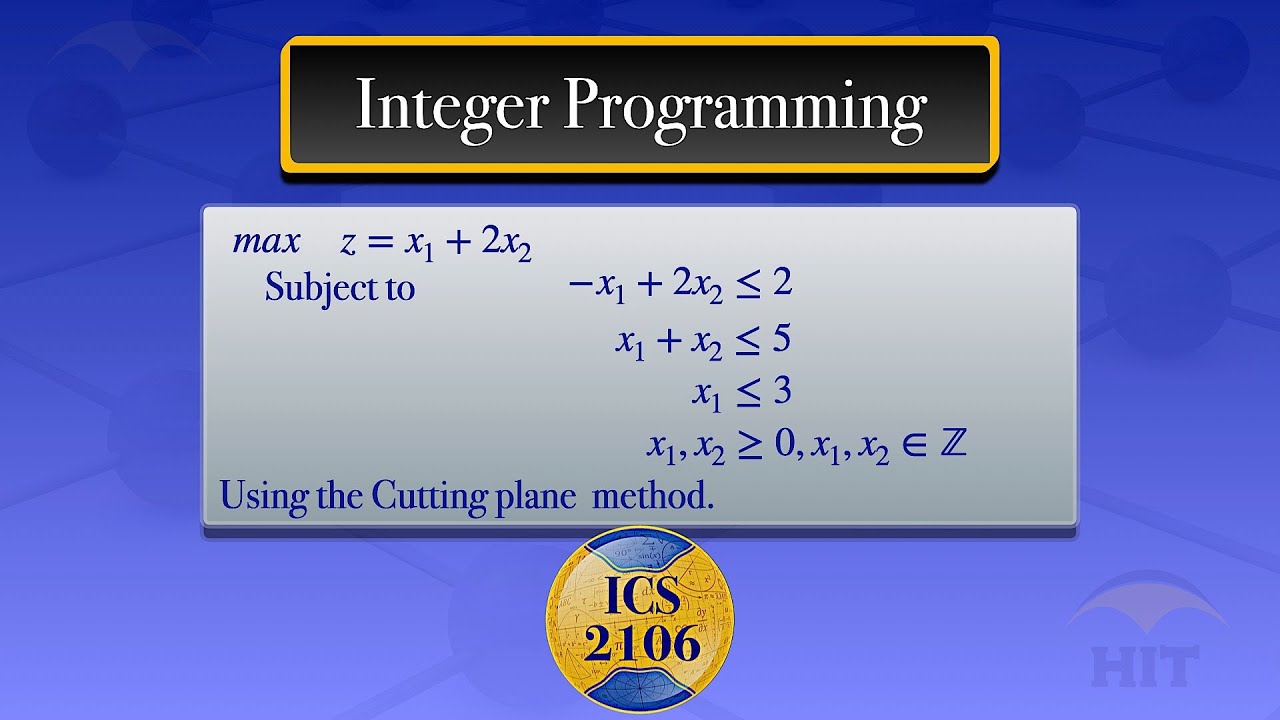 Integer Programming Cutting Plane Method Youtube