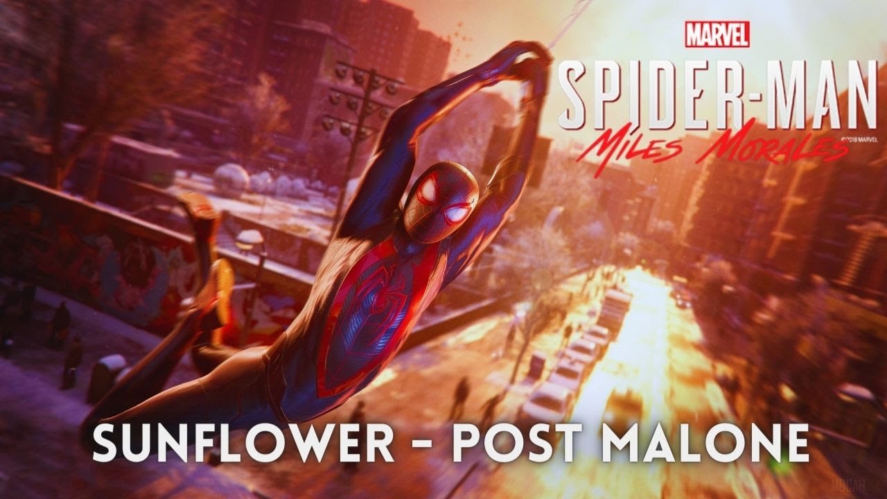 Miles Morales Spider Man Web Swinging Sunflower 4k Youtube
