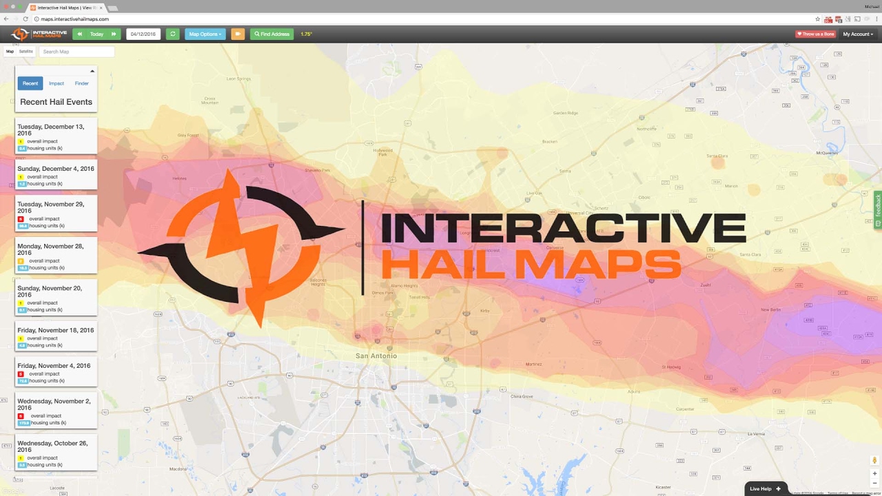 Interactive Hail Maps The Ultimate Hail Damage Prospecting Tool Youtube