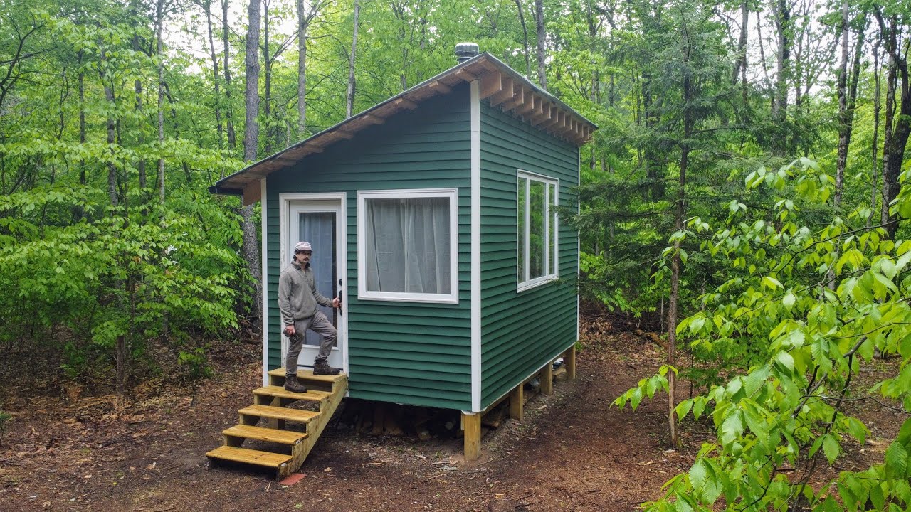 Off Grid Cabin Build Start To Finish Youtube