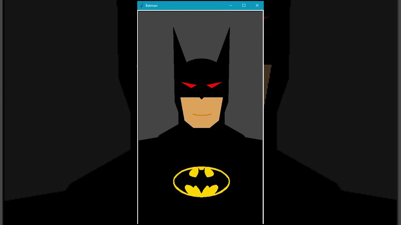 Batman Drawing In Python Turtle Graphics Youtube
