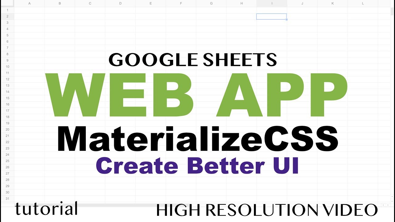 Materialize Css Ui Web App Google Apps Script Web App Tutorial Part
