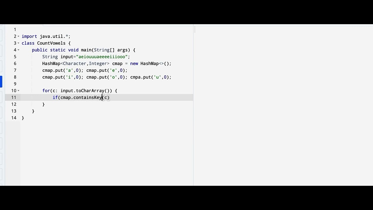 Count Vowels In Word Java Youtube