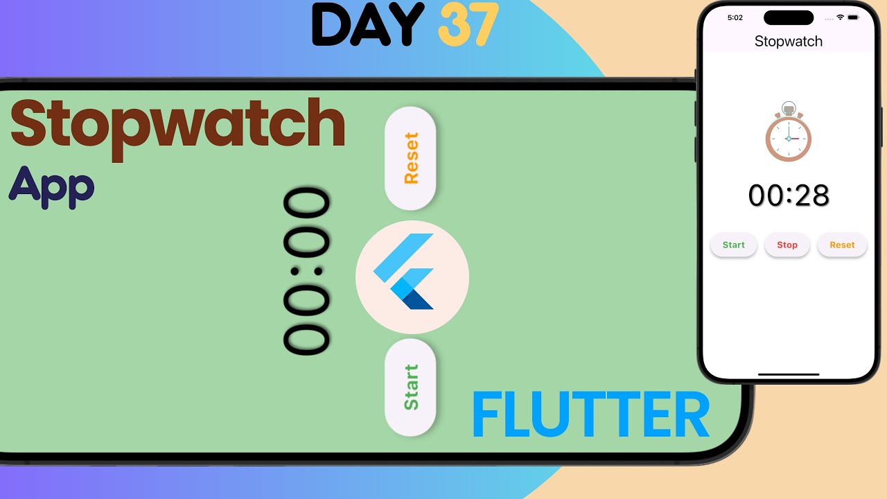 Flutter Stopwatch App Tutorial Designing A Stopwatch In Flutter