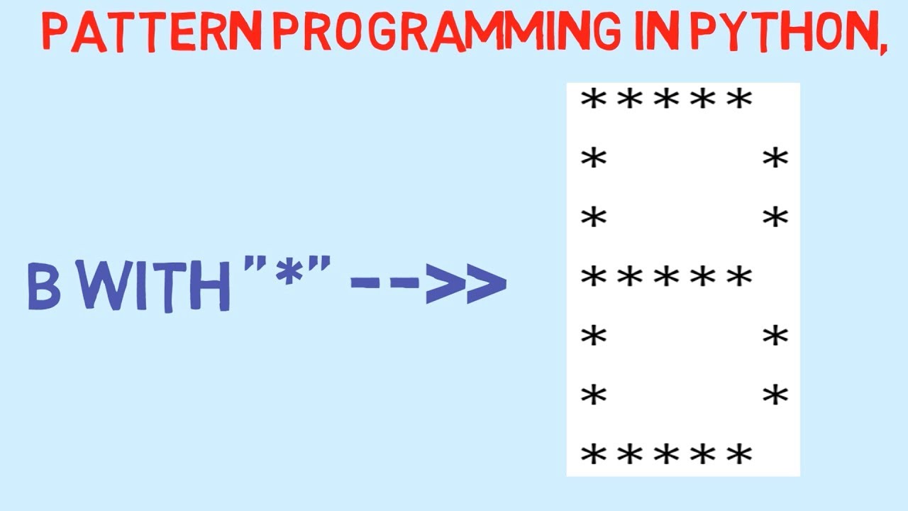 Star Asterisk In B Shape Python Pattern Programming Youtube
