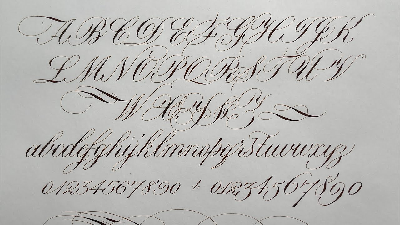 Copperplate Script Alphabet Learn Copperplate Calligraphy On The Ipad
