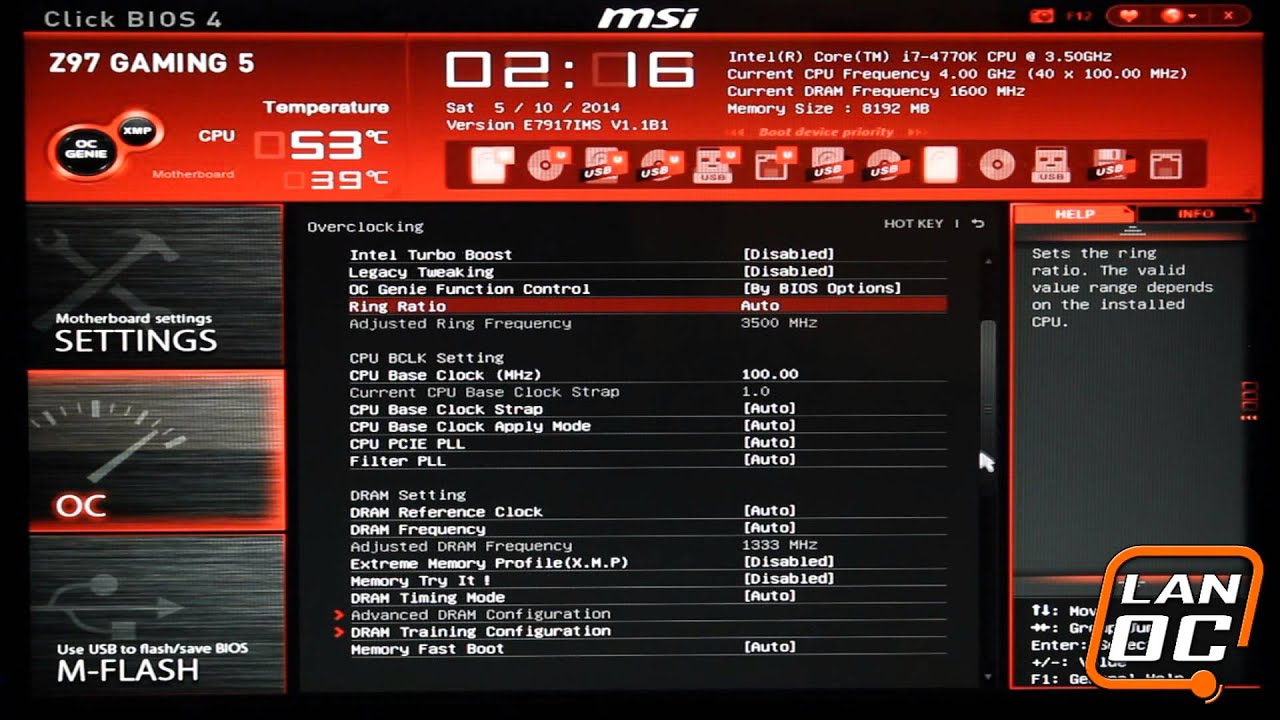 Msi Z97 Gaming 5 S Uefi Youtube