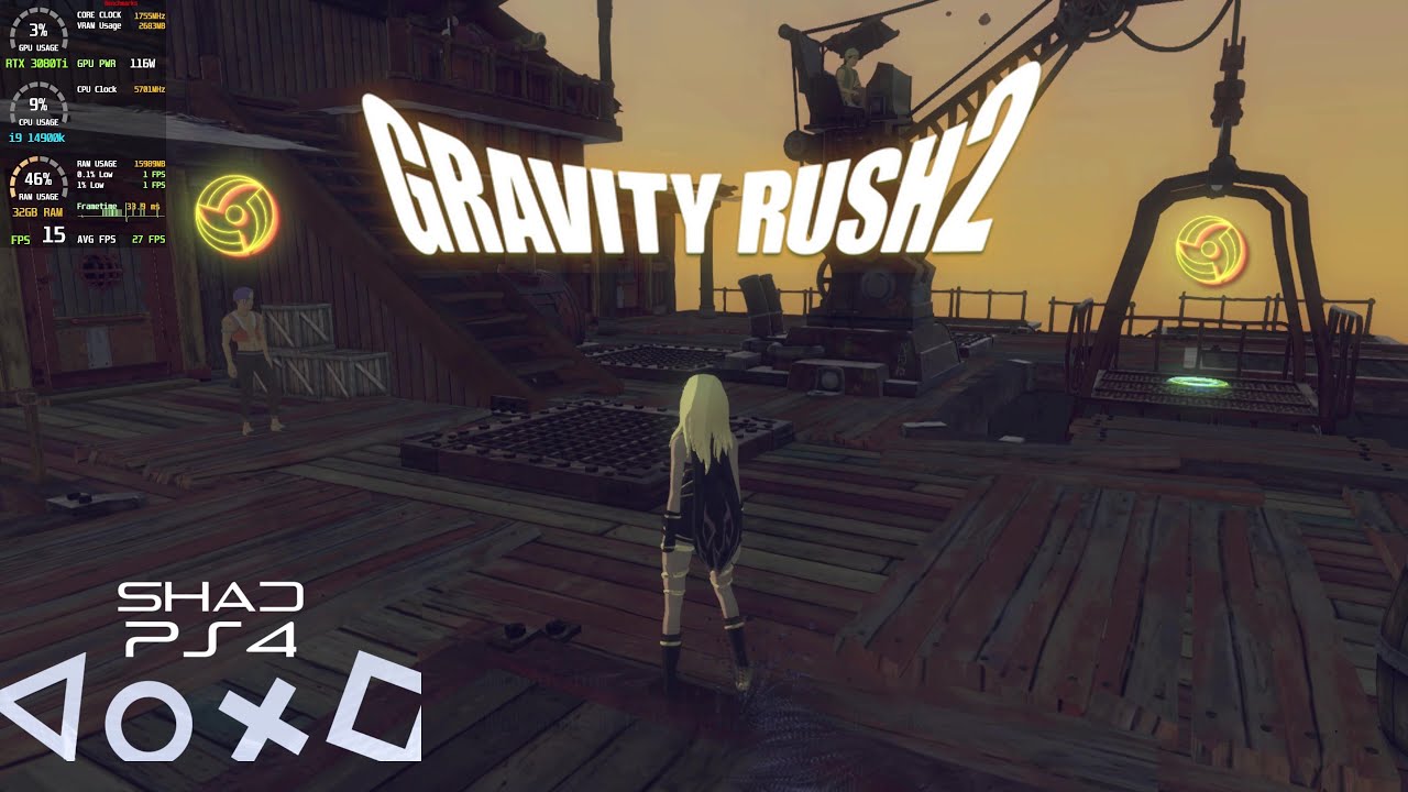 Gravity Rush 2 Ingame Gameplay Shadps4 0 4 1 Wip Ps4 Emulator Youtube