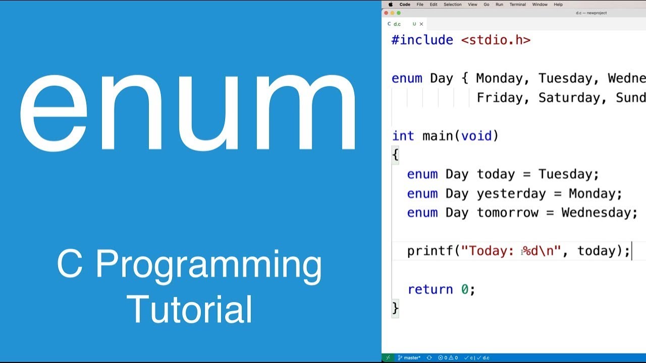 Enumeration Enum Bitwise Operators In C Youtube