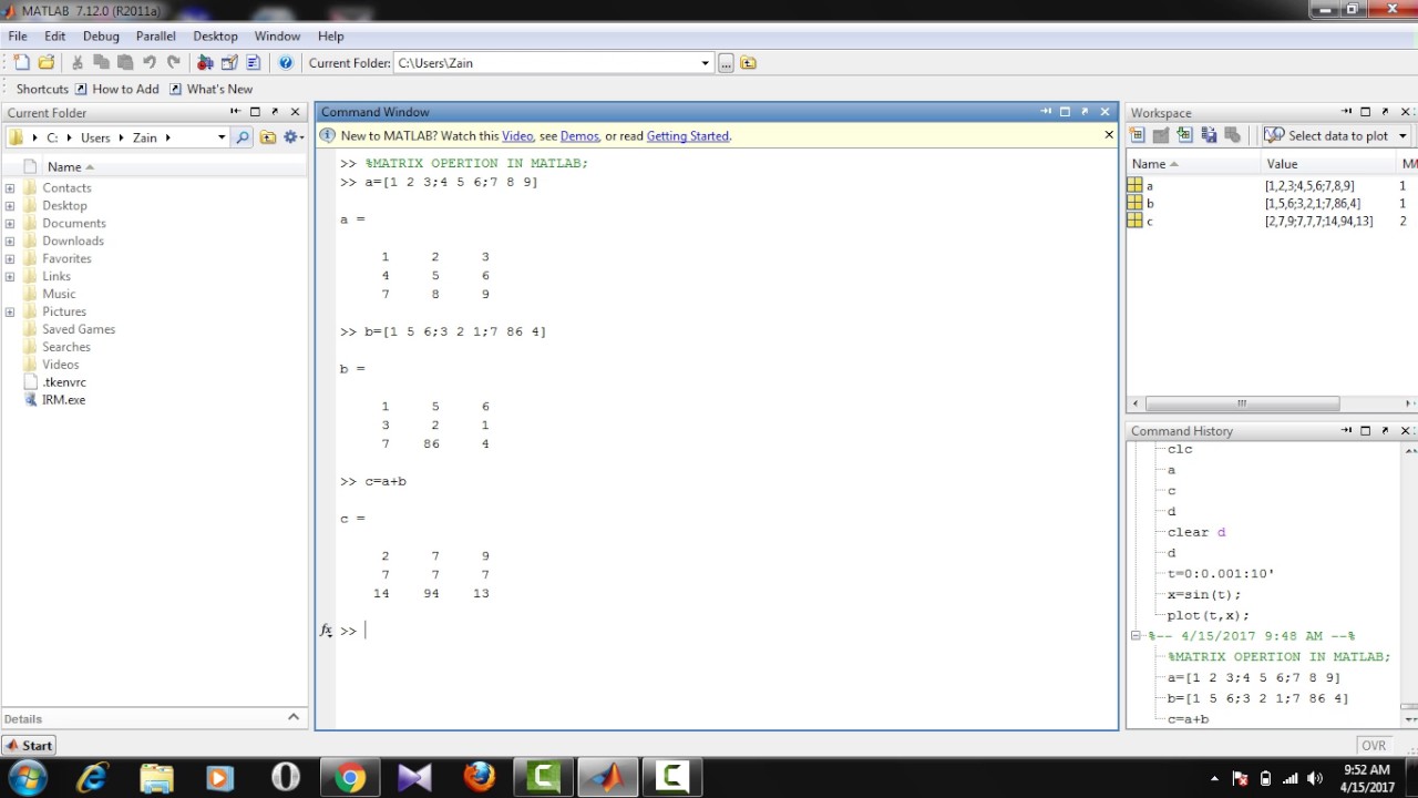 Zero Matrix Matlab Asoways