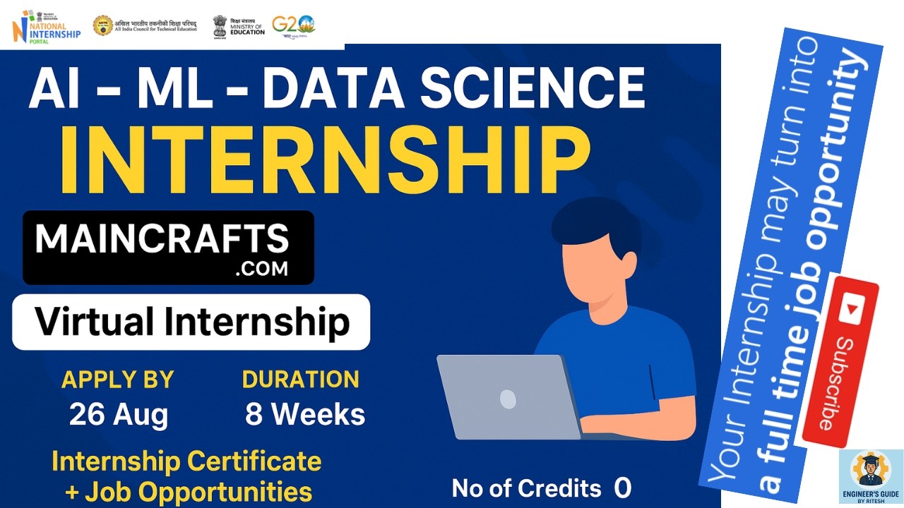 Ai Ml Data Science Internship For College Student Internship Job