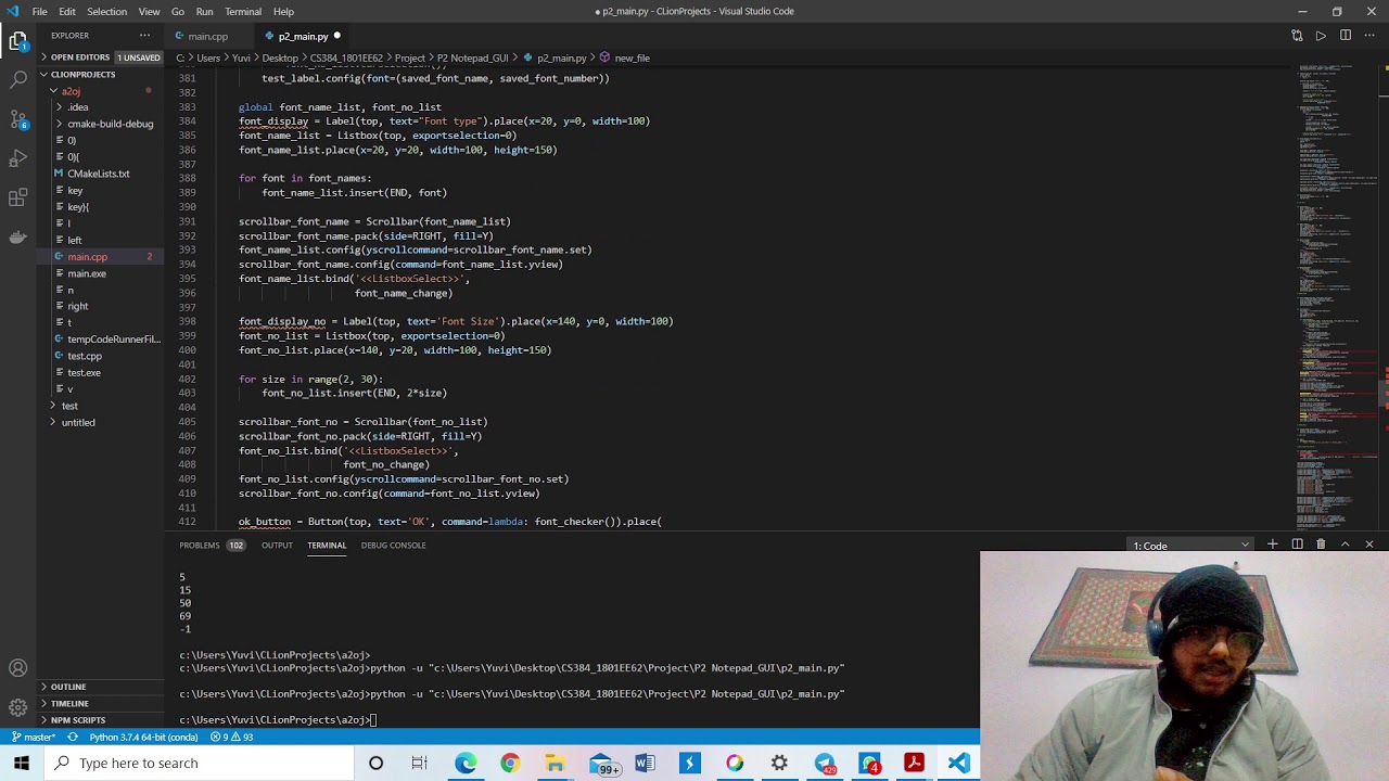 Creating A Notepad Using Python Tkinter Tutorial Youtube