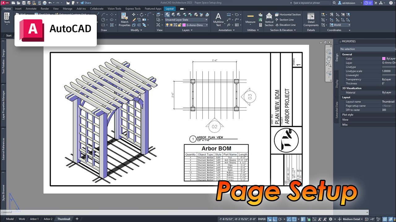 How To Properly Do A Page Setup Paper Space Layout Autocad 2023