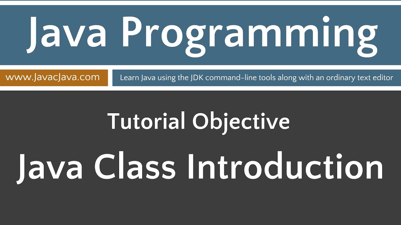 Learn Java Programming Class Introduction Tutorial Youtube