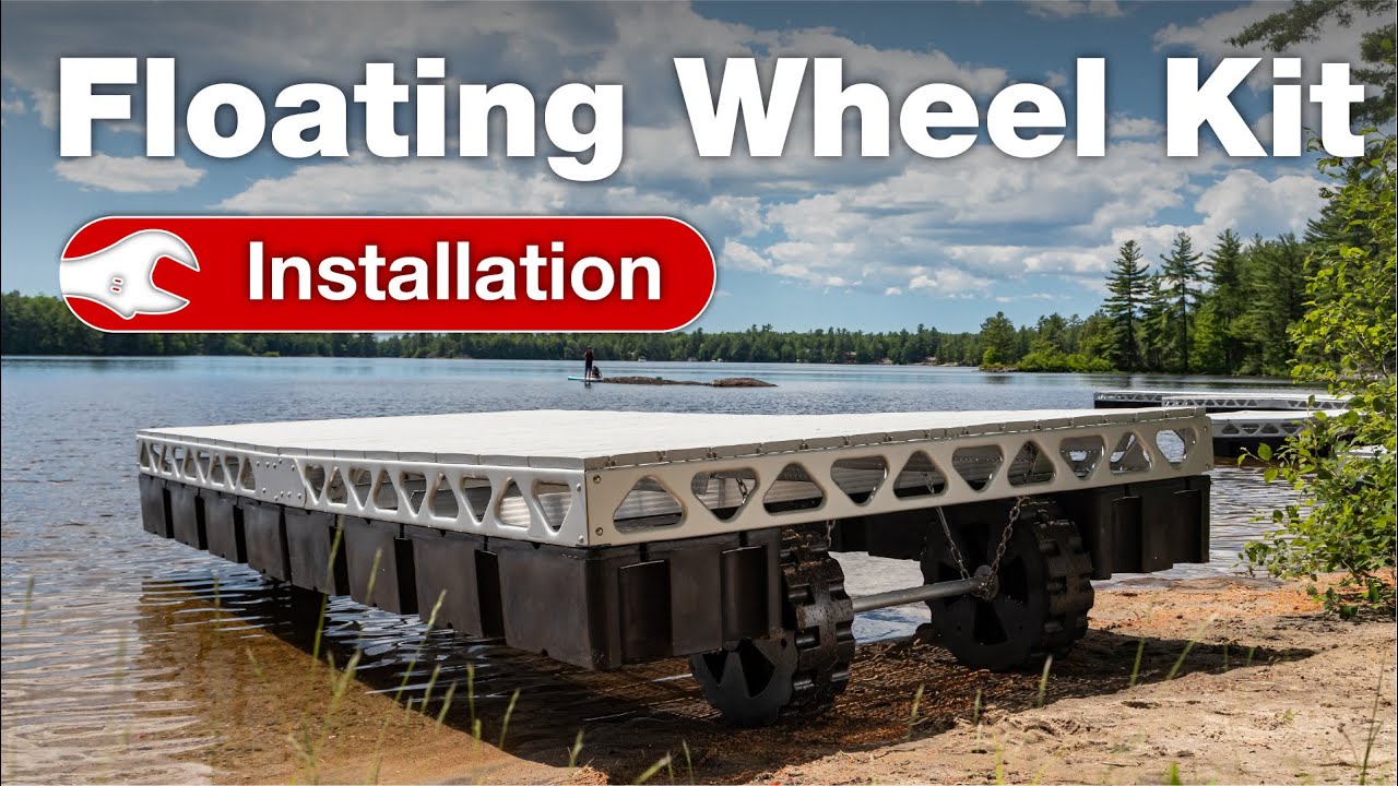 Wheel Kit For Floating Dock Installation Canadadocks Youtube