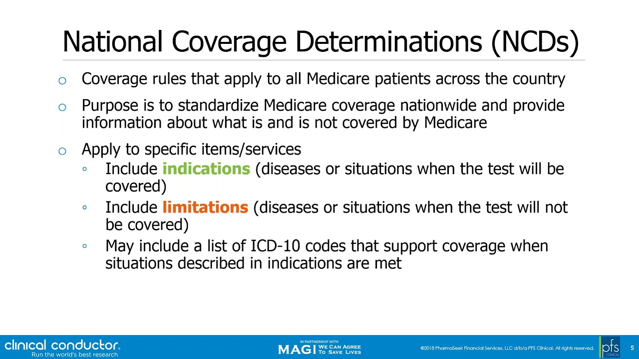 Ncds And Lcds Incorporating National And Local Coverage Determinations