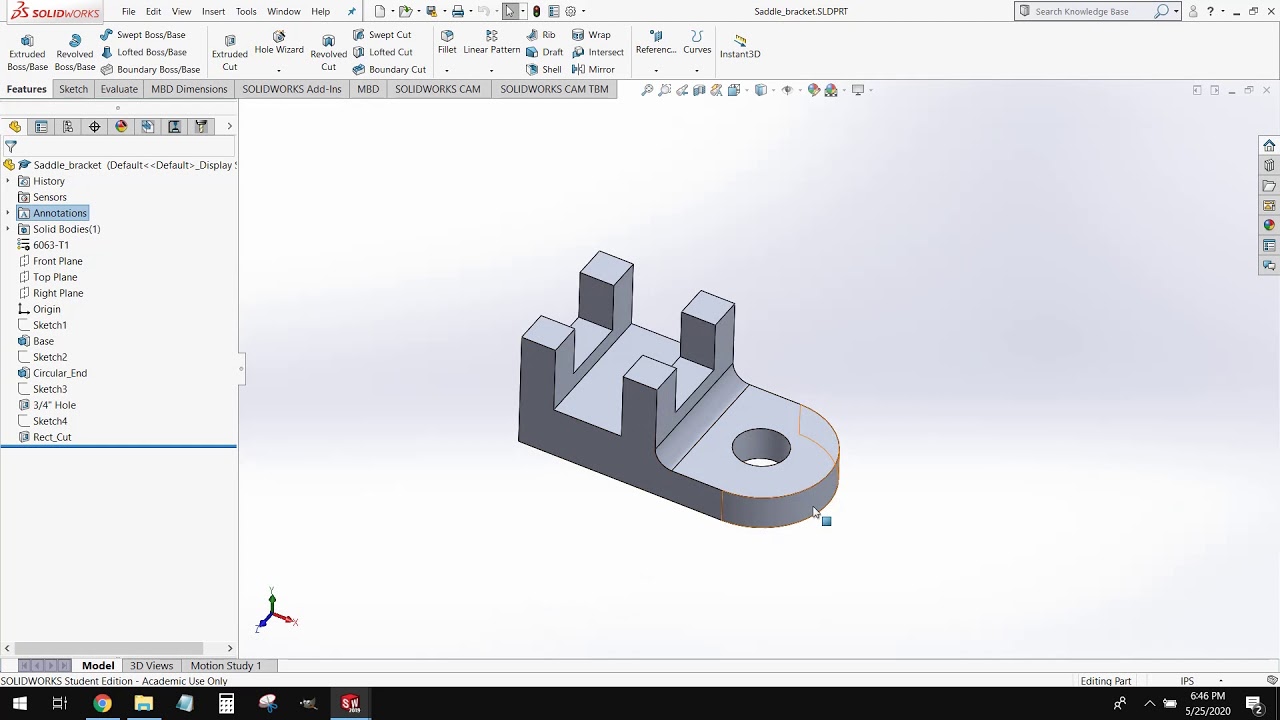 Solidworks Tutorial Understanding Constructive Solid Geometry Youtube