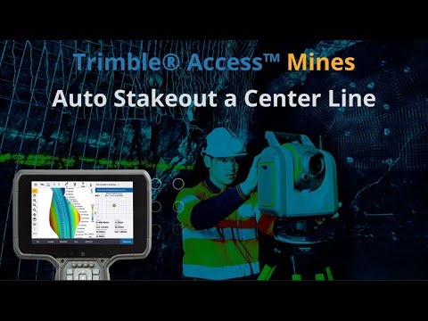 Center Line Stake Out Trimble Access Mines Youtube